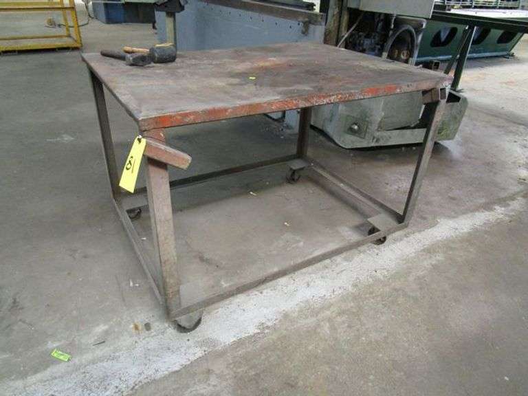 PORTABLE METAL TABLE, APPROX. 36" X 48" - Rosen Systems