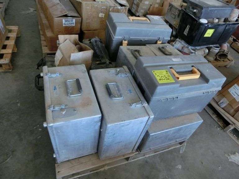PALLET, ASSORTED TEST EQUIPMENT, SUPPORT EQUIPMENT WITH CASES - Rosen ...