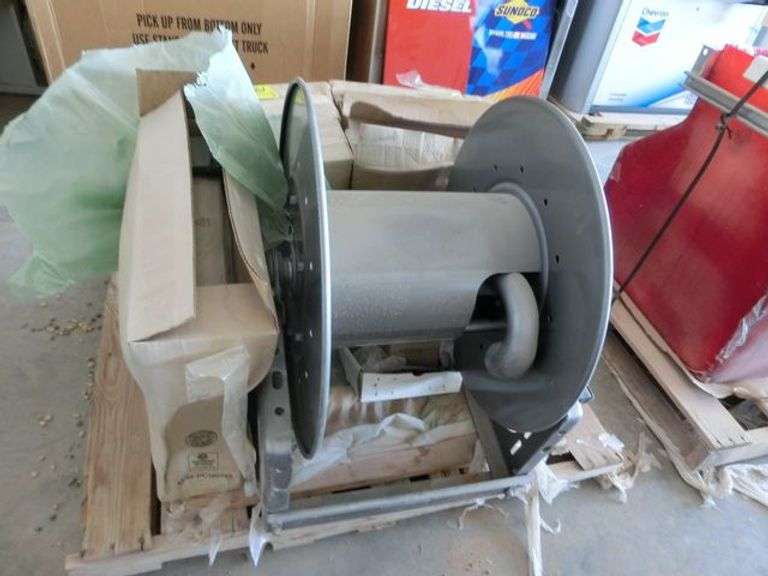 PALLET, (4) VERIFONE MEDIA DRAWERS PO50-01-200 AND (1) MOTORIZED REEL ...