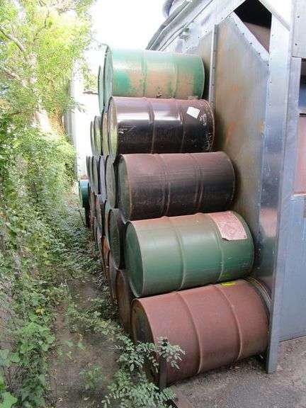LOT OF APPROX. (25) 55 GALLON EMPTY DRUMS - Rosen Systems