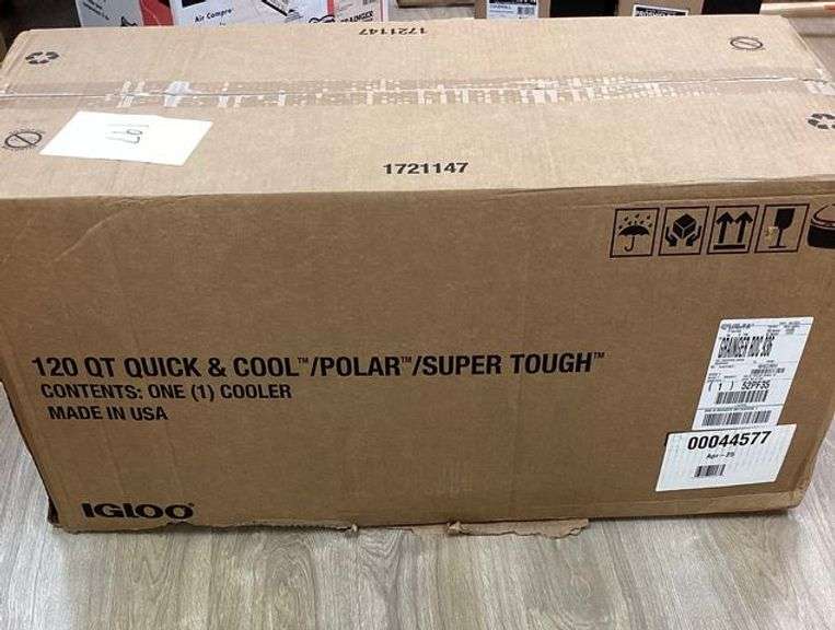 IGLOO 120QT QUICK AND COOL, POLAR, SUPER TOUGH COOLER, 1721147 - Rosen ...