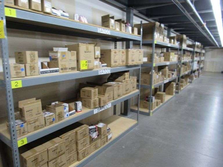 *EMPTY* METAL/WOOD HEAVY DUTY WAREHOUSE SHELF - 24" X 8' X 7' TALL ...