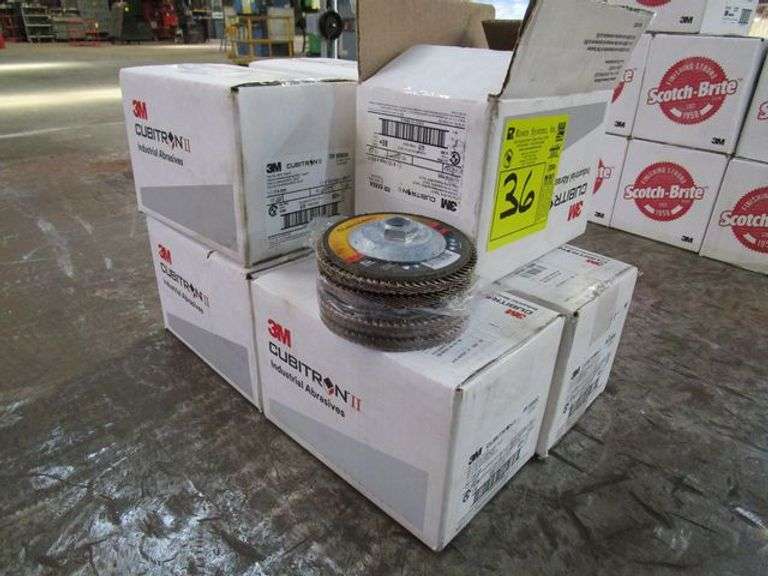 LOT, (7) BOXES OF 3M CUBITRON II 967A FLAP DISC, TYPE 27, #55604, W/(10 ...