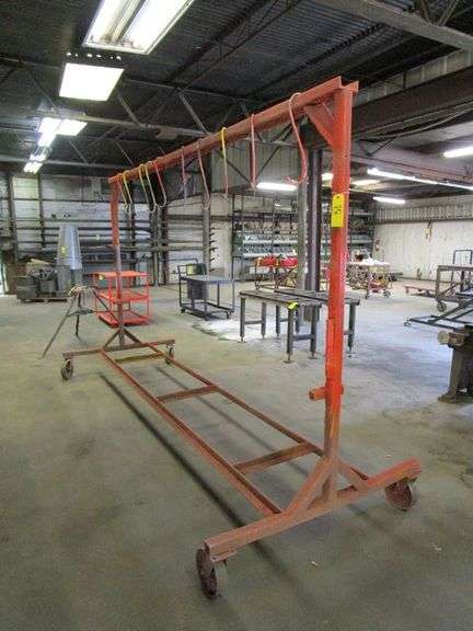 LARGE PAINT BOOTH DRYING RACK, APPROX. 52" X 12' LONG - Rosen Systems