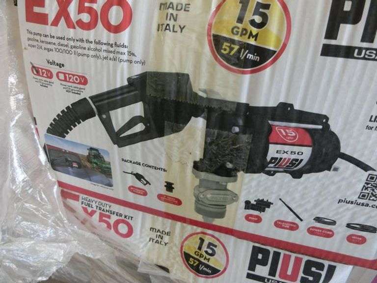 PALLET, ASSORTED PIUSI FUEL PRODUCTS, EX50 HEAVY DUTY TRANSFER KITS, CONNECTORS, HOSE REELS ...