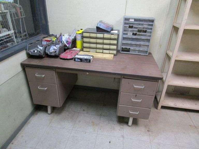 CONTENTS OF SHOP OFFICE, (1) DRAFTING TABLE, (1) WOOD TABLE, (1) WOOD/METAL DESK, (2) 4-DRAWER ...