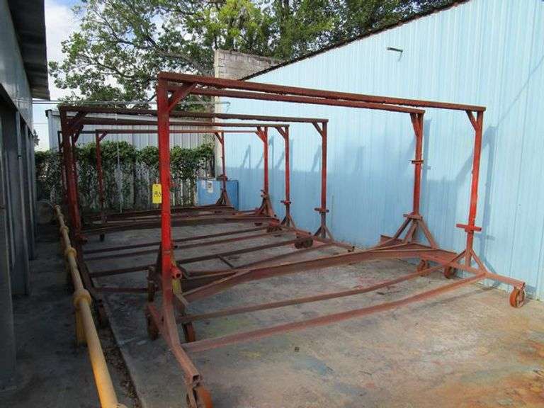 PORTABLE PAINT BOOTH DRYING RACK, 52" X 12', (sold 7x the money ...