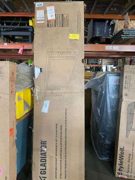 Gladiator 8 ft. Adjustable Height Birch Top Workbench - Rosen Systems