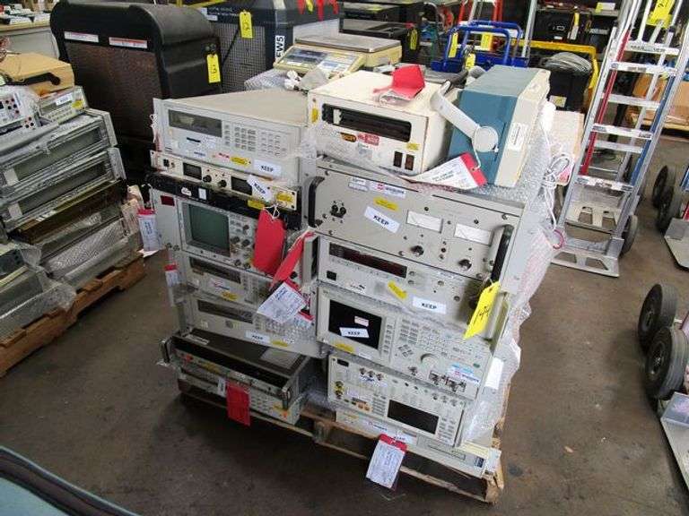LOT OF TEST EQUIPMENT ON (1) PALLET INCLUDING (1) HP 6624A SYSTEM DC ...