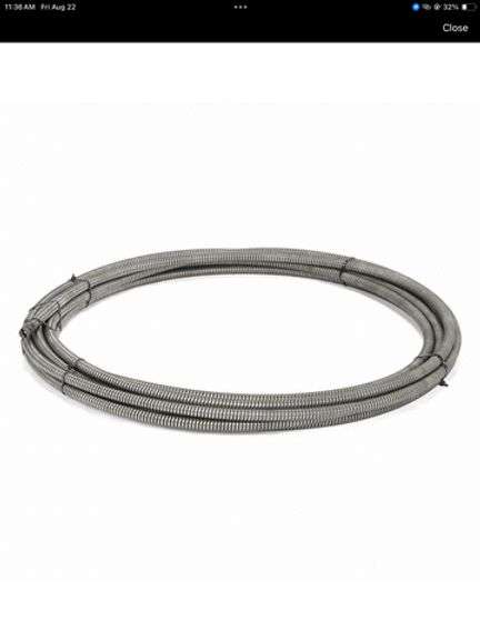 RIGID SEWER SNAKE CABLE 50' X 3/4" C-29 CABLE 92480 - Rosen Systems