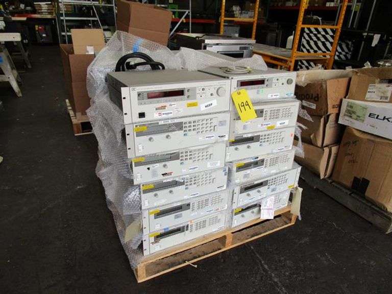 LOT OF TEST EQUIPMENT ON (1) PALLET INCLUDING (11) AGILENT 6624A SYSTEM ...