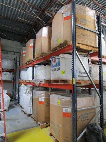 *EMPTY* PALLET RACK TEAR DROP STYLE - APPROX. 42" X 9' X 12' TALL ...