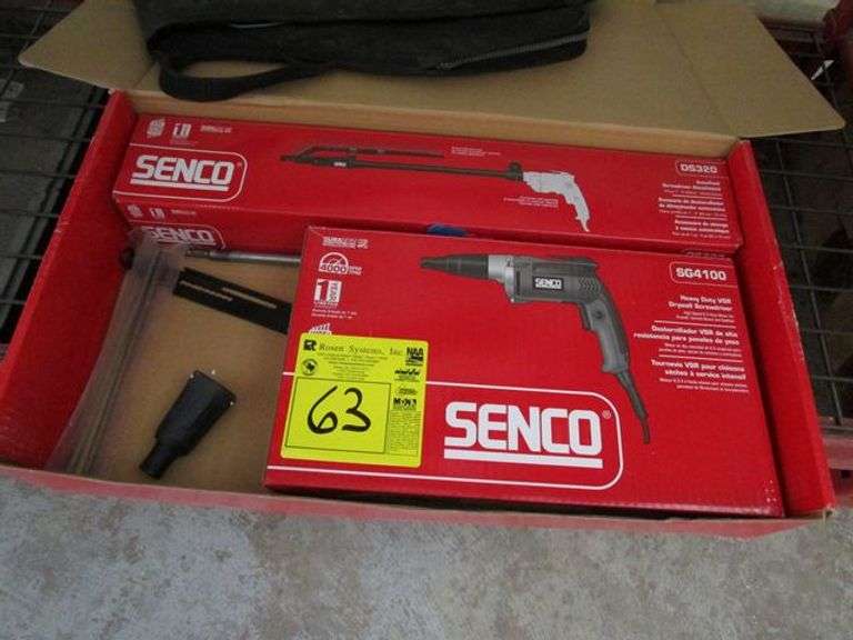 LOT, (1) SENCO SG4100 VSR DRYWALL SCREWDRIVER AND (1) SENCO DS320 AUTO ...