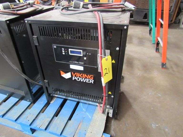 VIKING POWER ENERPOWER BATTERY CHARGER 24V, #E240676, S/N TC0943, 208 ...