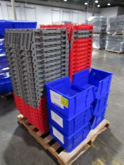 (1) PALLET, ASSORTED PLASTIC TOTES AND BINS - Rosen Systems