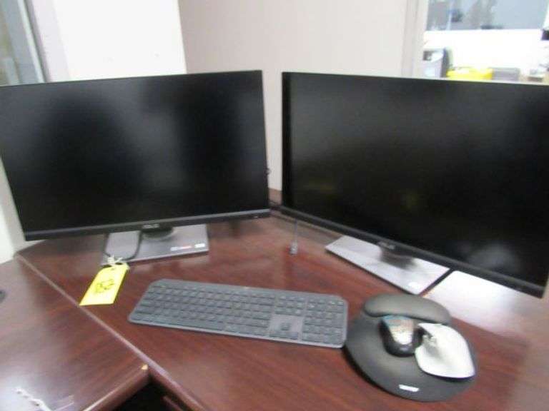 LOT, (2) 24" ASUS MONITORS WITH WIRELESS KEYBOARD AND MOUSE - Rosen Systems