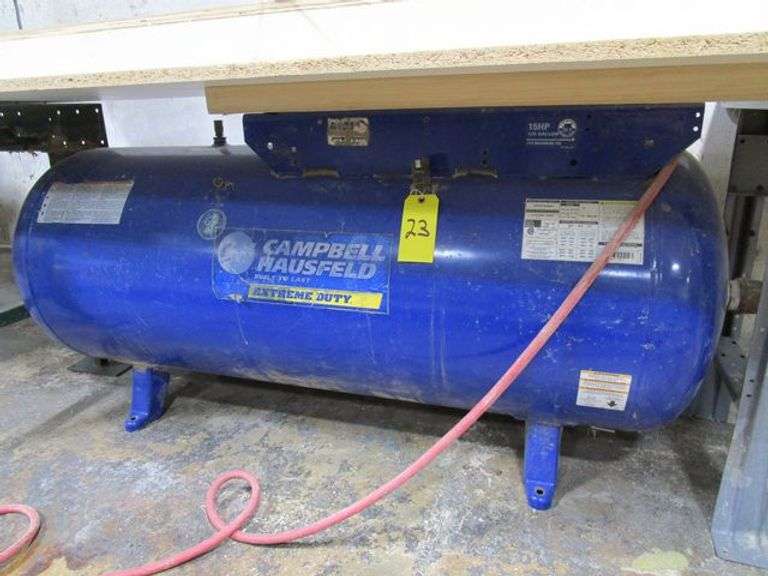 CAMPBELL HAUSFELD HORIZONTAL AIR COMPRESSOR TANK ONLY, 120 GALLON ...