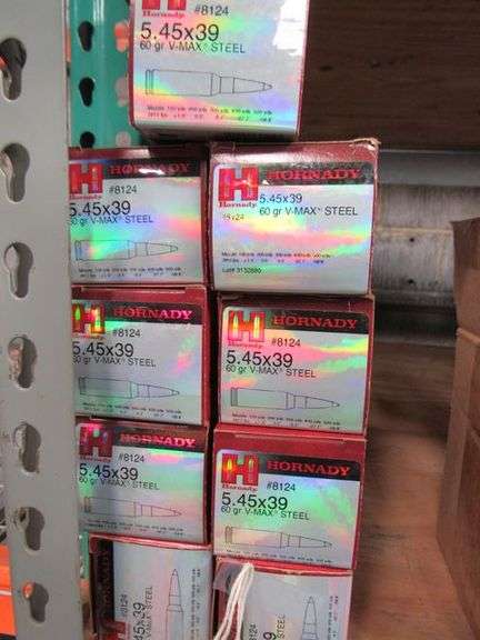AMMO - (9) BOXES HORNAD 8124 5.45 X 39 60GR V-MAX STEEL 50 PER BOX ...