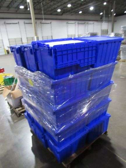 (1) PALLET, PLASTIC TOTES WITH FOAM INSERTS - Rosen Systems