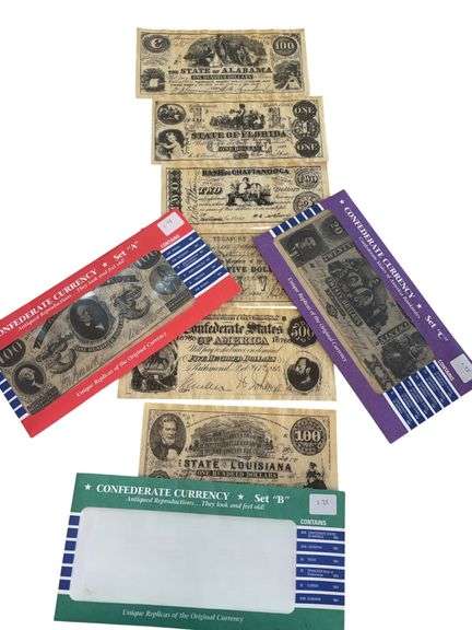 Reproduction Confederate Currency Sets - reSettled Life