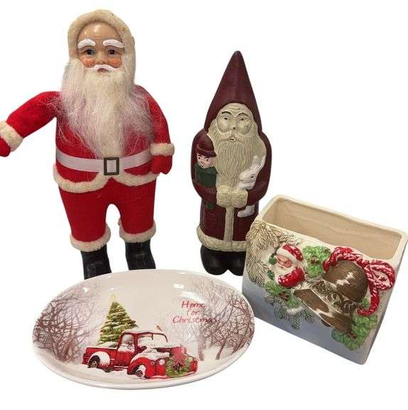 Vintage Cast Iron Santa Bank - reSettled Life