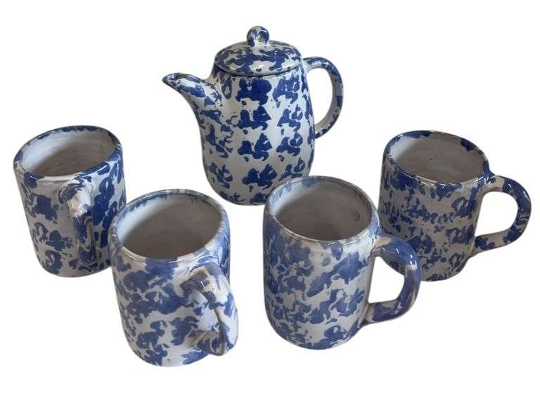 Bybee Pottery Teapot and Cups - reSettled Life