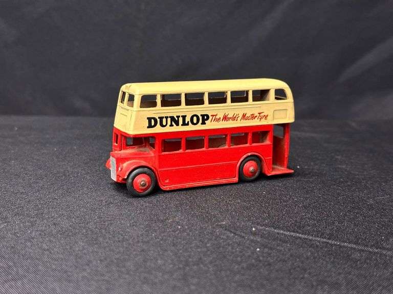 Dinky Toys Dunlop Double-Decker Bus Model - Ryan Cate Auctions and Real ...