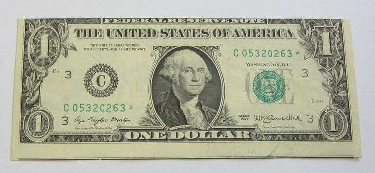 RARE STAR NOTE ERROR $1 MISALIGNMENT SECOND NOTE ON BOTTOM - Star Coin ...