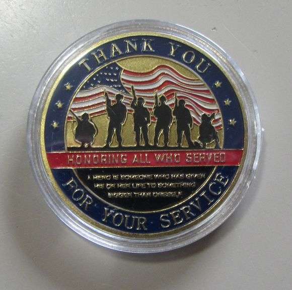 MILITARY THANK YOU COMMEMORATIVE HONORING ALL WHO SERVED - Star Coin ...