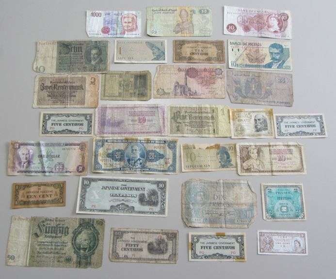 LARGE GROUP OF FOREIGN WORLD BANKNOTES - Star Coin and Currency, LLC