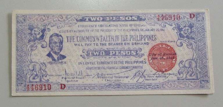 2 PESOS PHILIPPINES 1942 - Star Coin and Currency, LLC