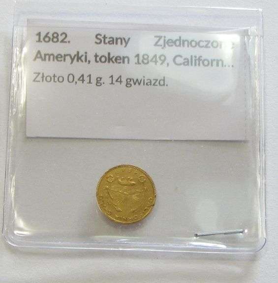 STANY ZJEDNOCZONE AMERYKI CALIFORNIA GOLD TOKEN 1849 REPLICA - Star ...