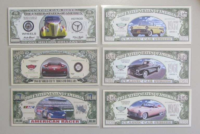 LOT OF 6 CLASSIC CAR SERIES NOTES - Star Coin and Currency, LLC