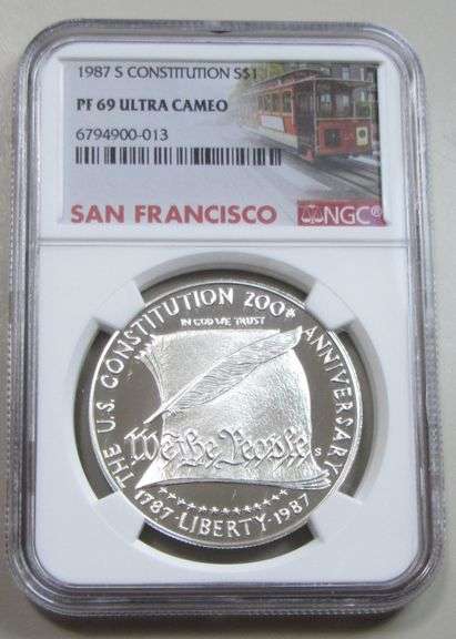$1 1987-S CONSTITUTION NGC PROOF 69 ULTRA CAMEO - Star Coin and ...