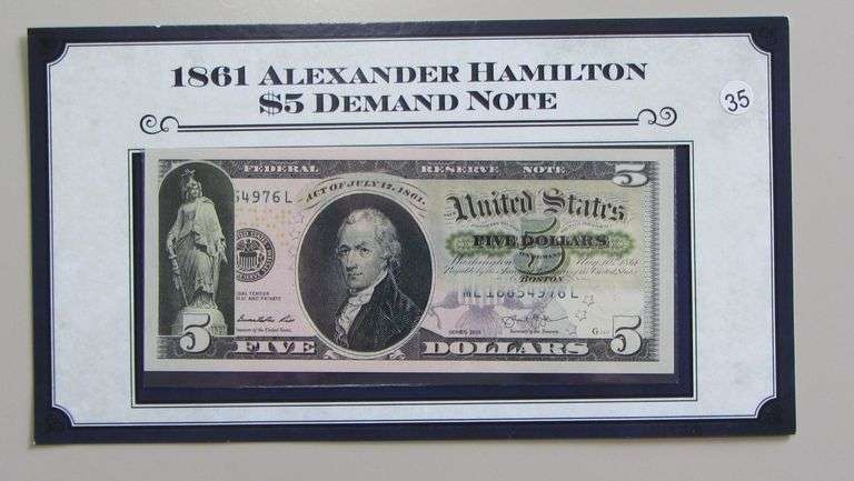 REAL $5 FRN 1861 DEMAND NOTE OVERLAY - Star Coin and Currency, LLC