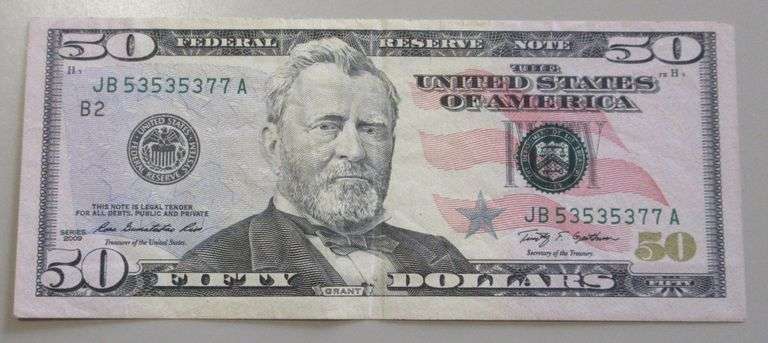 $50 FRN 53 REPEATER NOTE - Star Coin and Currency, LLC