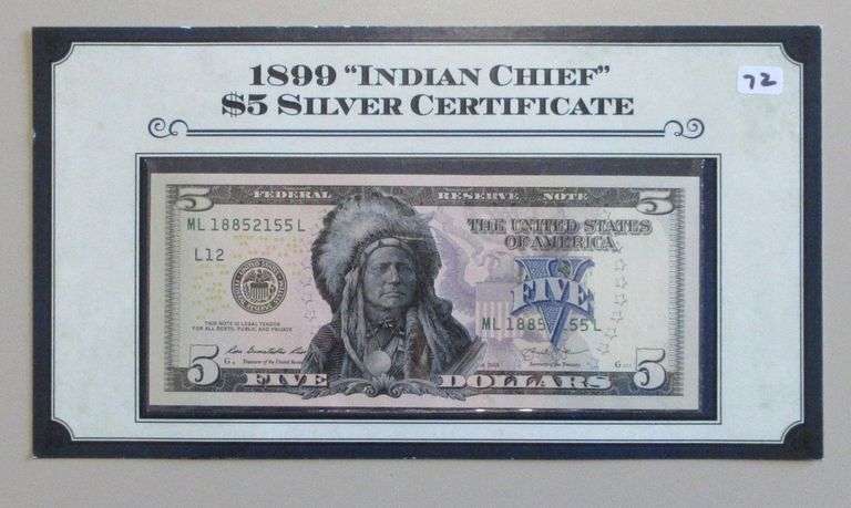 REAL MODERN $5 WITH CHIEF OVERLAY - Star Coin and Currency, LLC
