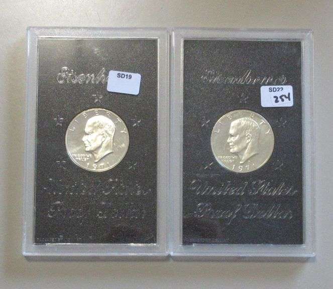 2 SILVER $1 IKE SET 1971-S PROOF - Star Coin and Currency, LLC
