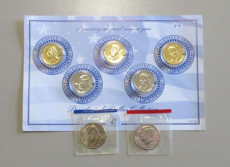 PRESIDENTIAL DOLLAR COLLECTION WITH KENNEDY HALF DOLLARS - Star Coin ...