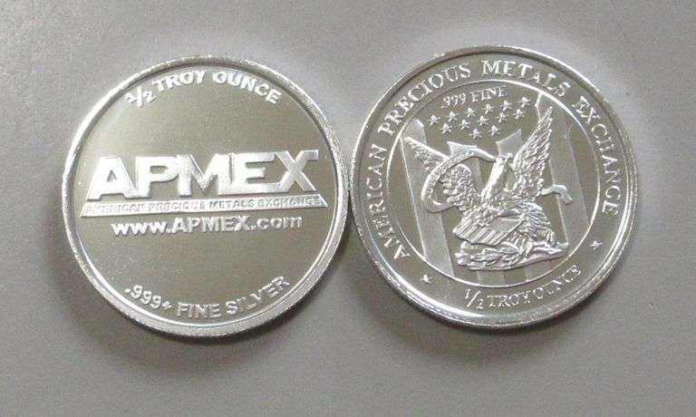 2 SILVER 1/2 ROUNDS .999 FINE APMEX - Star Coin and Currency, LLC