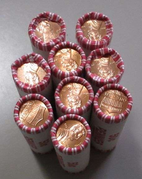 9 BU LINCOLN CENT ROLLS SHIELD - Star Coin and Currency, LLC