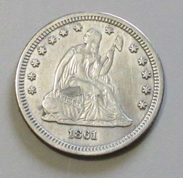 1861 SEATED LIBERTY QUARTER 25C HIGH GRADE - Star Coin and Currency, LLC