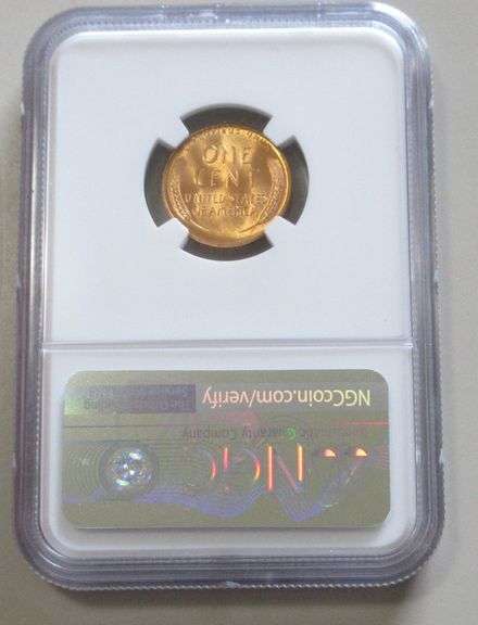 1958 d wheat cent NGC 66 red - Star Coin and Currency, LLC