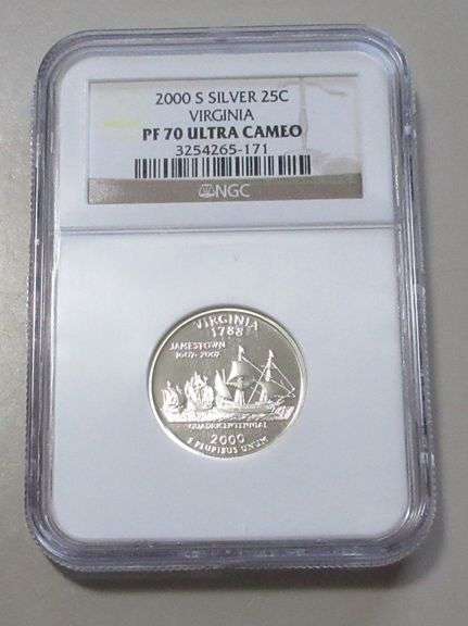 2000-S SILVER PROOF QUARTER NGC 70 - Star Coin and Currency, LLC