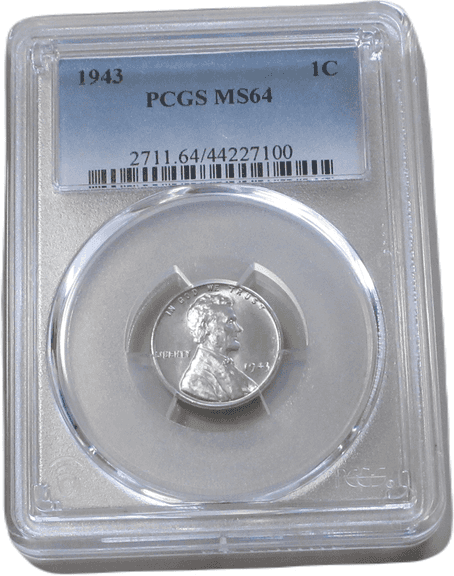 1943 STEEL WHEAT CENT PCGS 64 - Star Coin and Currency, LLC