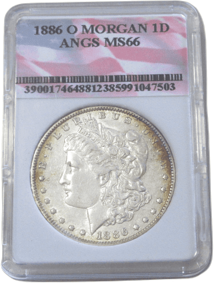 1886-O Morgan Silver Dollar ANGS MS66 - Star Coin and Currency, LLC