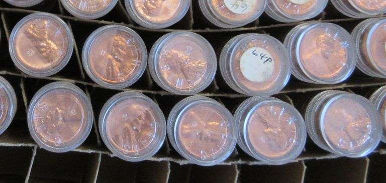 10 UNCIRCULATED RED LINCOLN CENT ROLLS - Star Coin and Currency, LLC