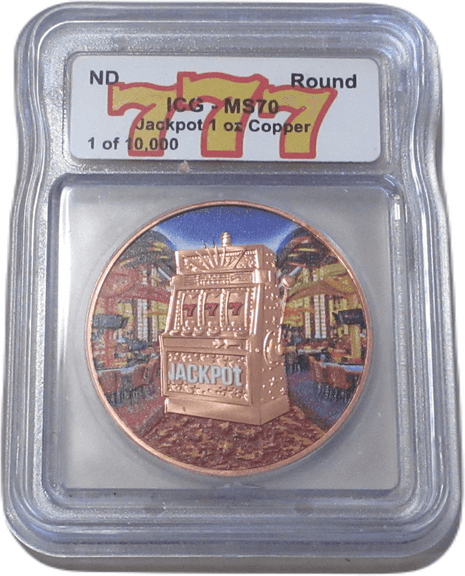 ICG MS70 777 Jackpot 1oz Copper Coin - Limited Edition (1 of 10,000 ...