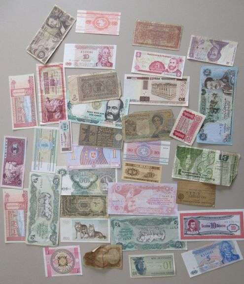 Lot of 35 foreign currency notes - Star Coin and Currency, LLC