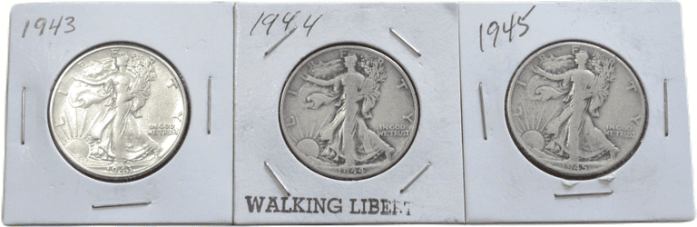 1943-1945 Walking Liberty Half Dollar Coin Set - Star Coin and Currency, LLC